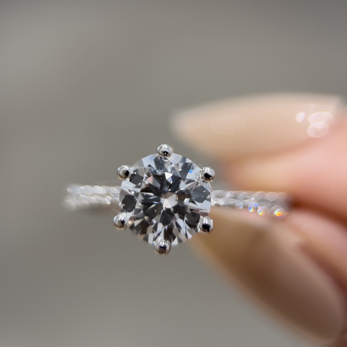 Daphne Ring (1.28 carat with pave and hidden halo) – VENERE JEWELLERY